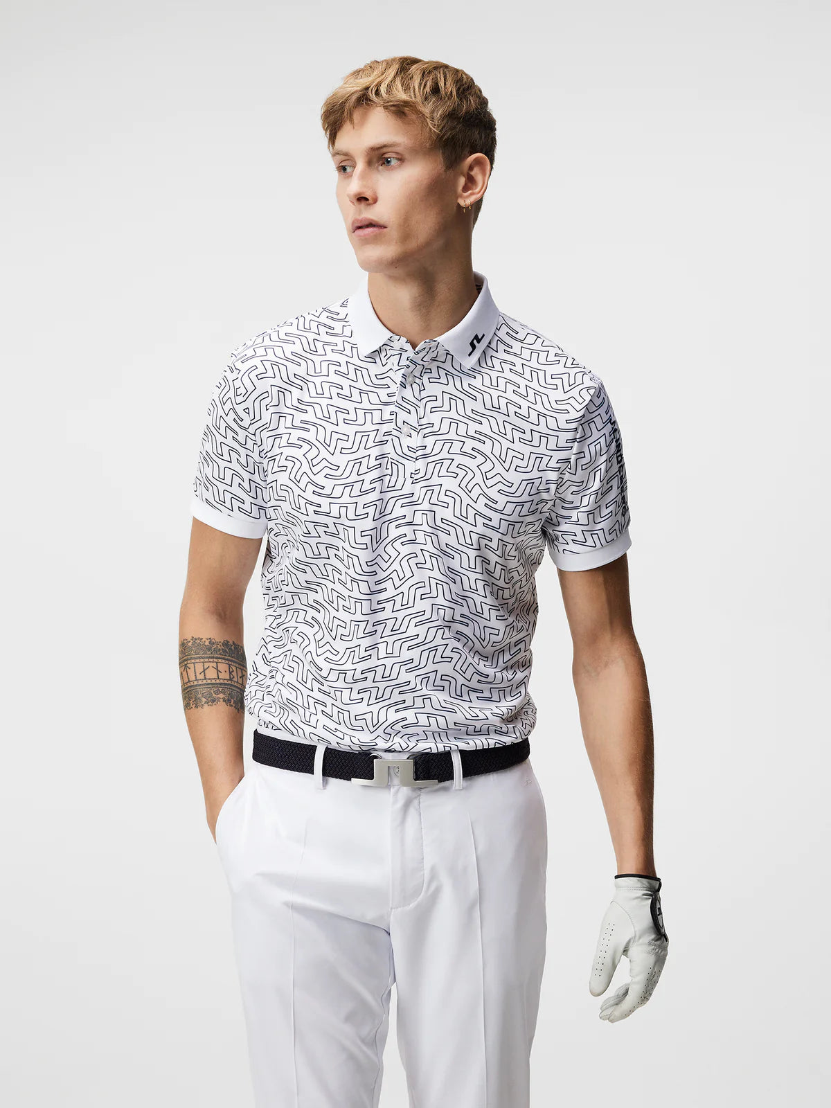 J. Lindeberg Tour Tech Print Regular Fit Polo – 40 Love Lifestyle